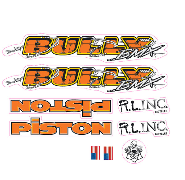 2000 Bully Piston decal set for BMX – Re-Rides