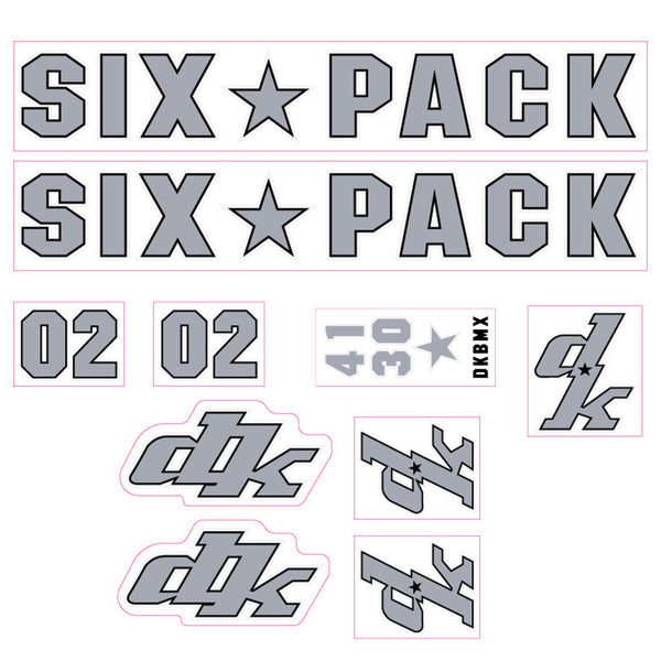 1999 DK Six Pack decals set for BMX – Re-Rides