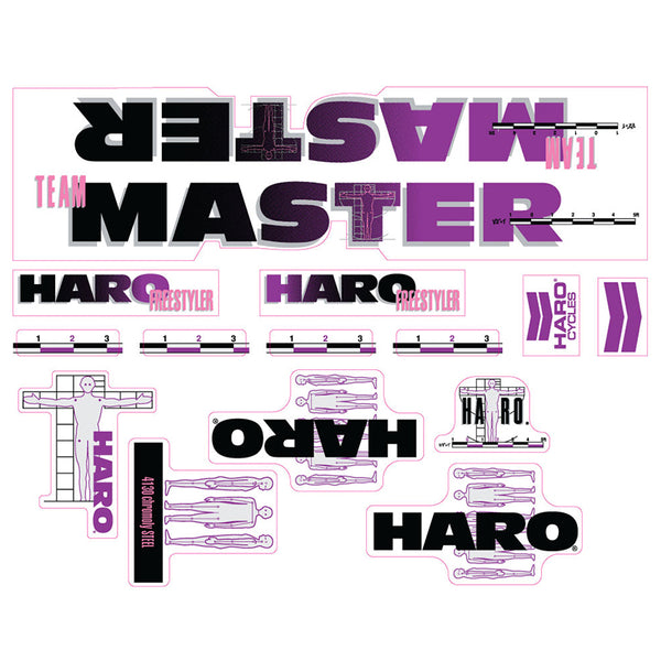 1990 Haro Team Master BMX decal set – Re-Rides