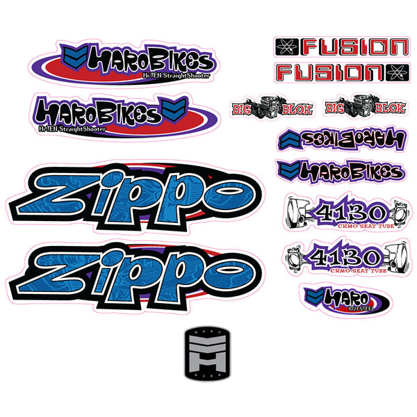 1998 Haro Zippo BMX decal set – Re-Rides