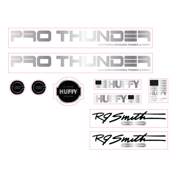 1982 Huffy Pro Thunder decal set for BMX – Re-Rides