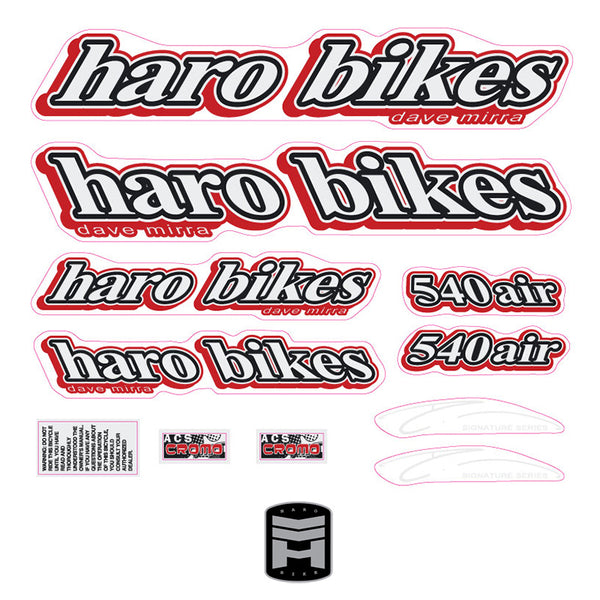 2002 Haro Mirra 540 Air BMX decal set – Re-Rides